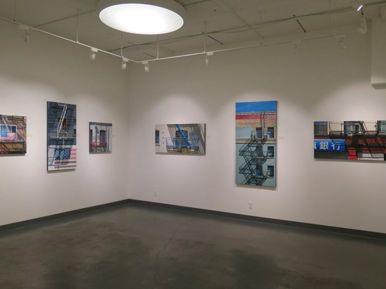 Lynette Cook - Citi / acrylic painting For Sale at 1stDibs