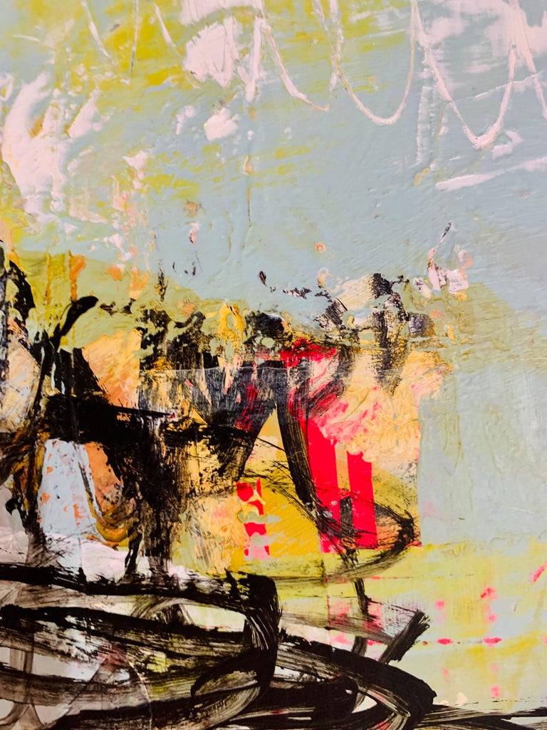 Lynette Reed - Original Abstract Acrylic Painting on Canvas Red Blue ...