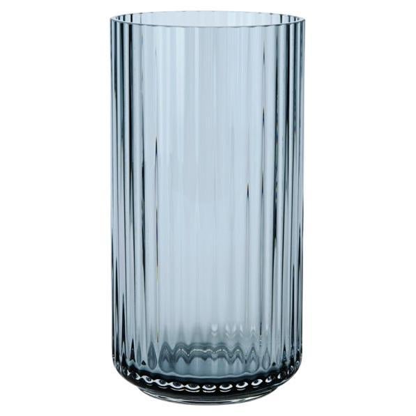 Lyngby Vase Midnight Blue Mouth Blown Glass For Sale at 1stDibs