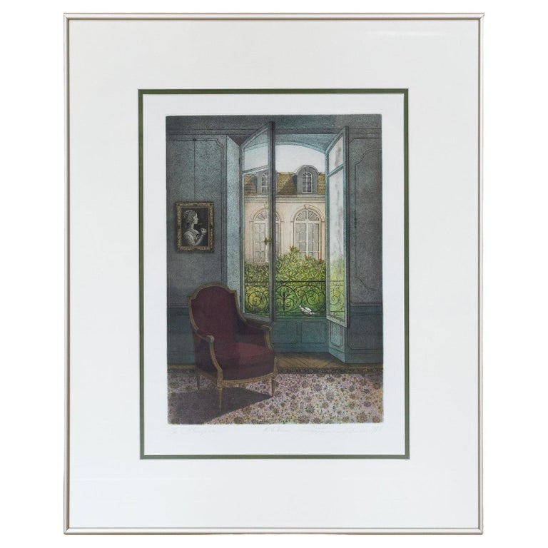 Lynn Shaler La Bergere 1987 Signed Etching-Aquatint EA Framed at 1stDibs