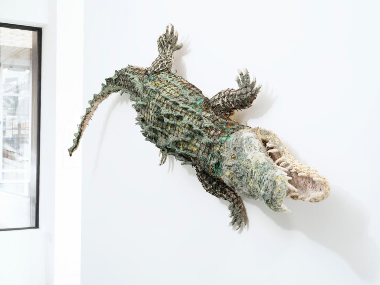 Lynnette Griffiths - "Chomp" (2020) Ghost Net Crocodile Sculpture by ...