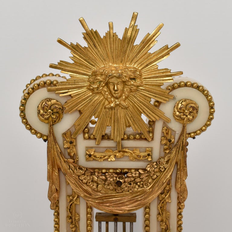 Lyre Clock, 19th Century For Sale at 1stDibs