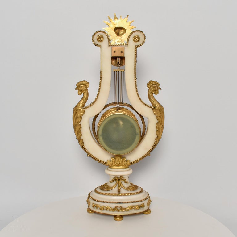 Lyre Clock, 19th Century For Sale at 1stDibs