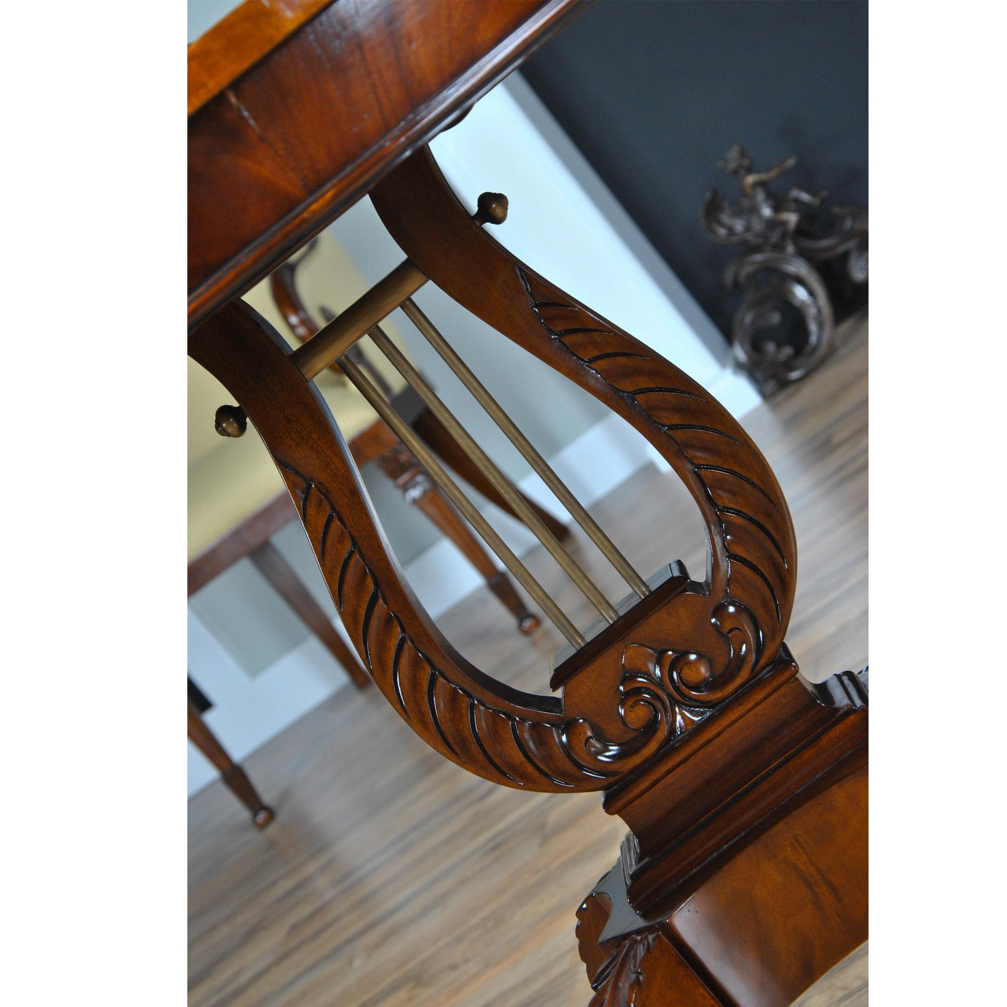 Lyre Lamp Table For Sale at 1stDibs