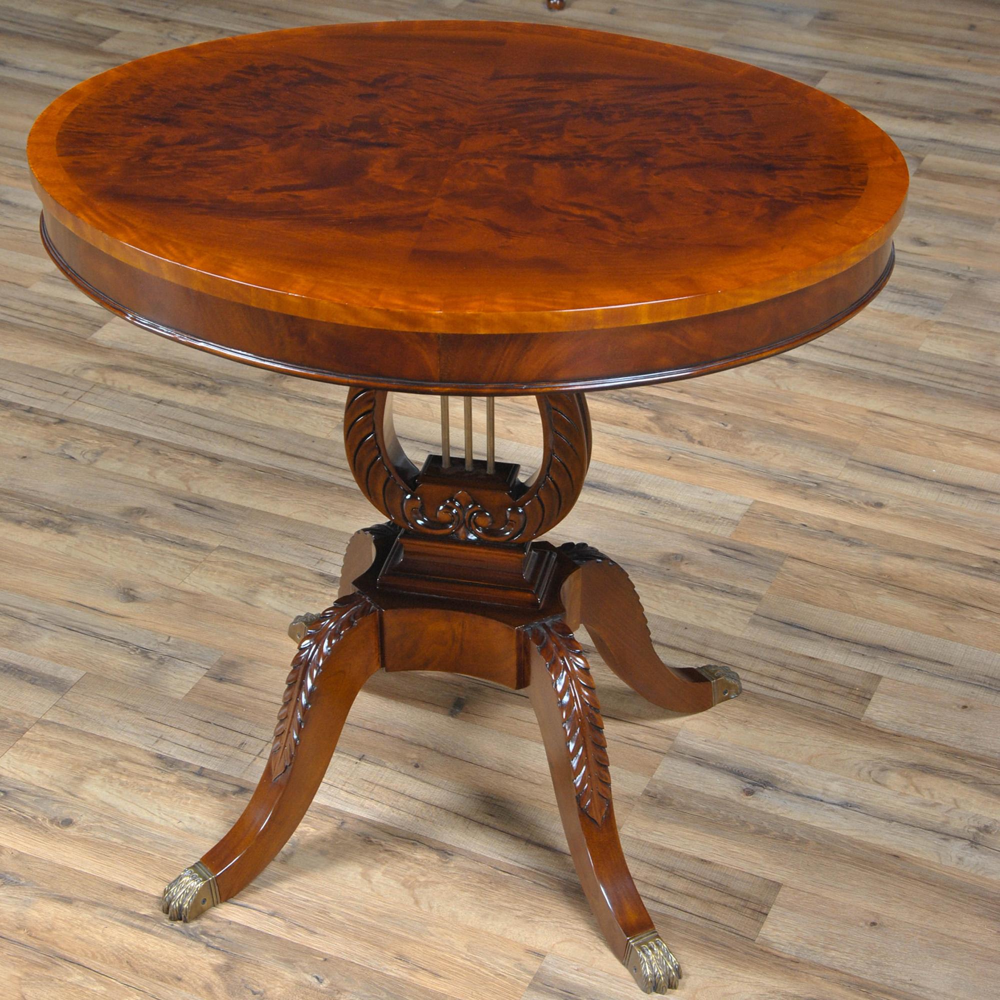 Lyre Lamp Table For Sale at 1stDibs