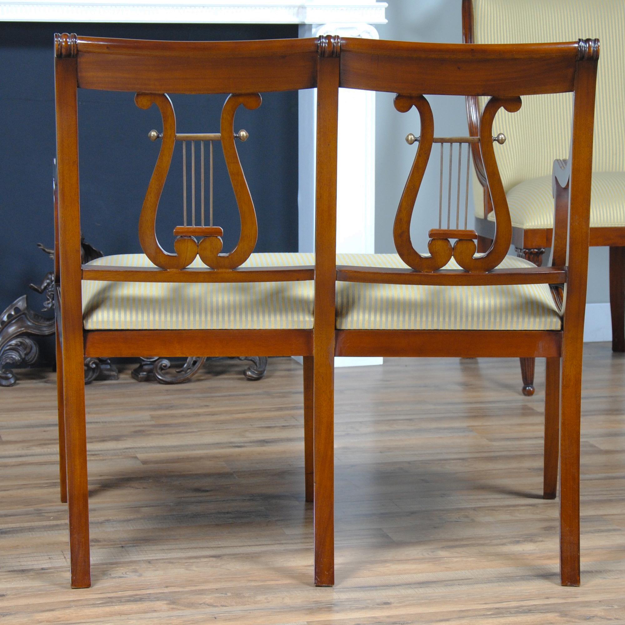 Lyre Two Seat Chair For Sale at 1stDibs