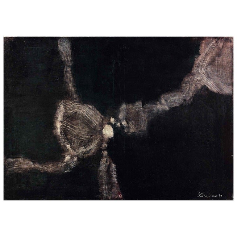Lyrical Abstraction Oil Painting by Léon Zack, "Untitled" For Sale at ...