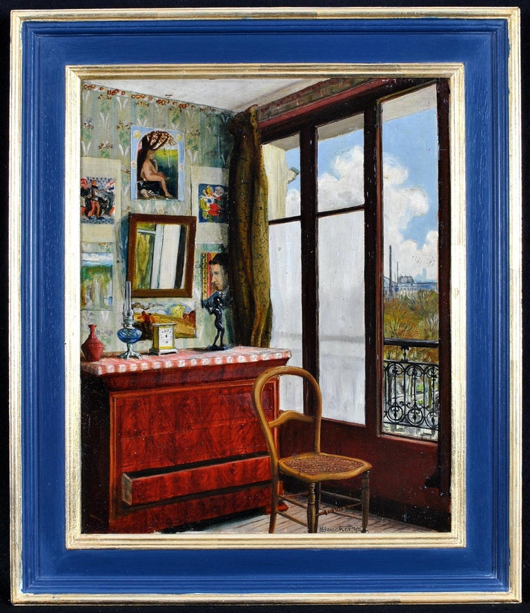 M. Beucher - Apartment Interior - Antique French Paris Oil on Panel ...
