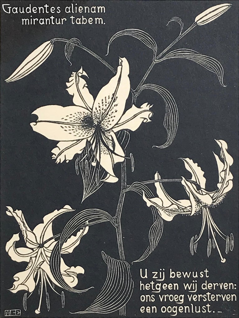 M.C. Escher - Flowers, Lilies For Sale at 1stDibs
