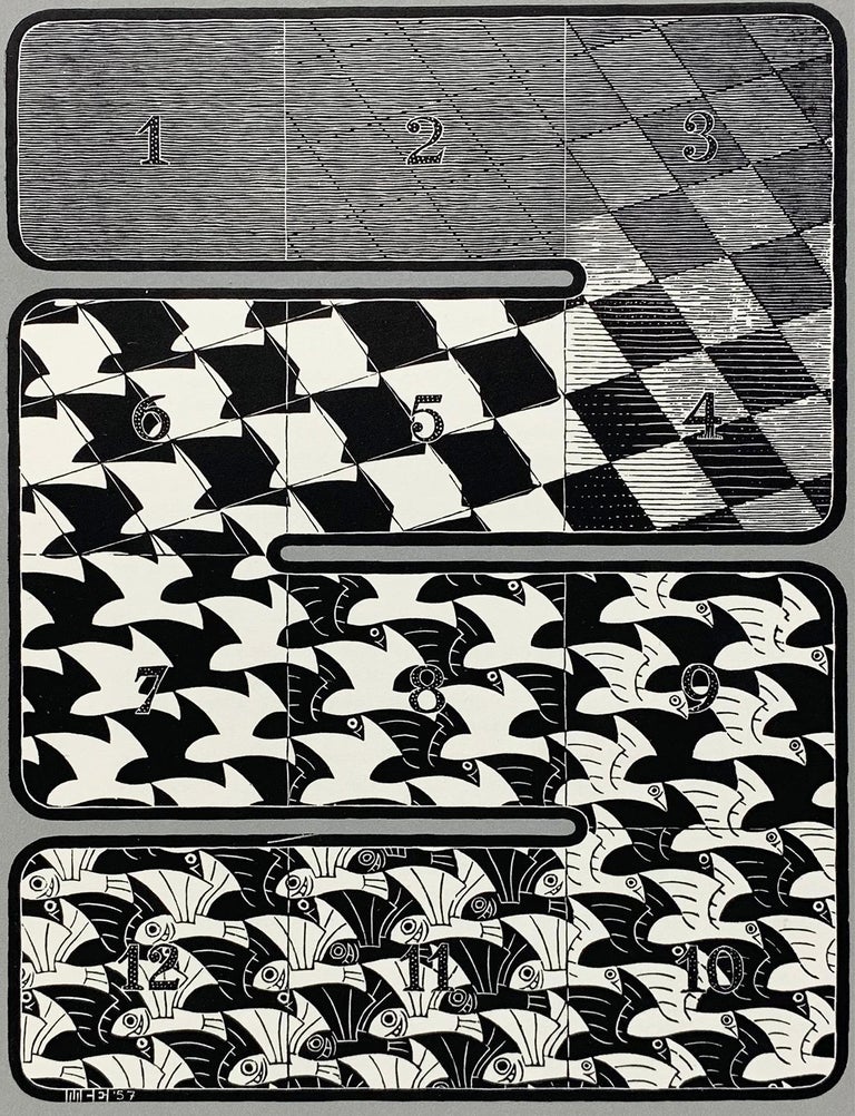 M.C. Escher - Regular Division of the Plane I "Metamorphosis" For Sale ...