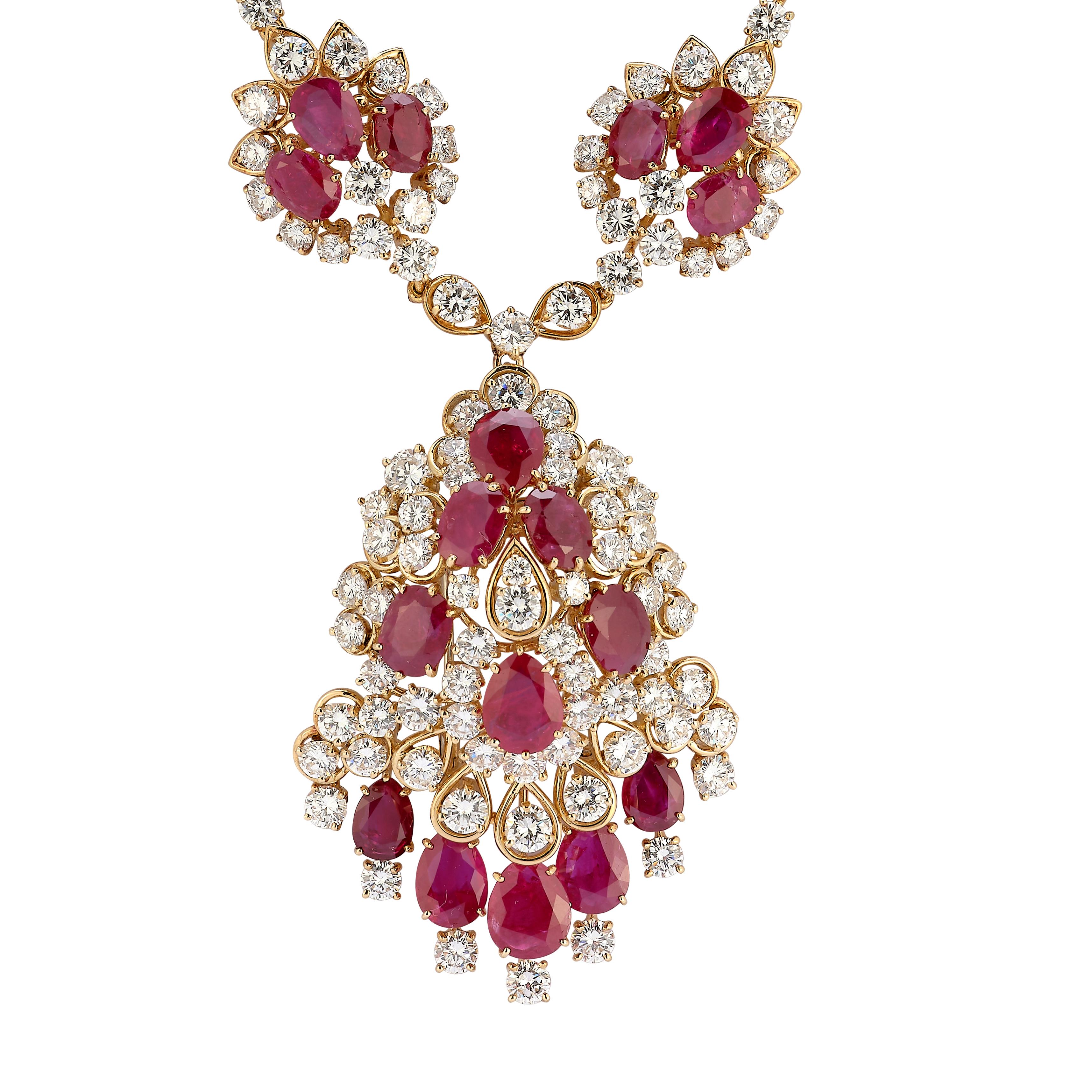 M. Gérard Certified Natural Burmese Ruby Necklace For Sale at 1stDibs ...