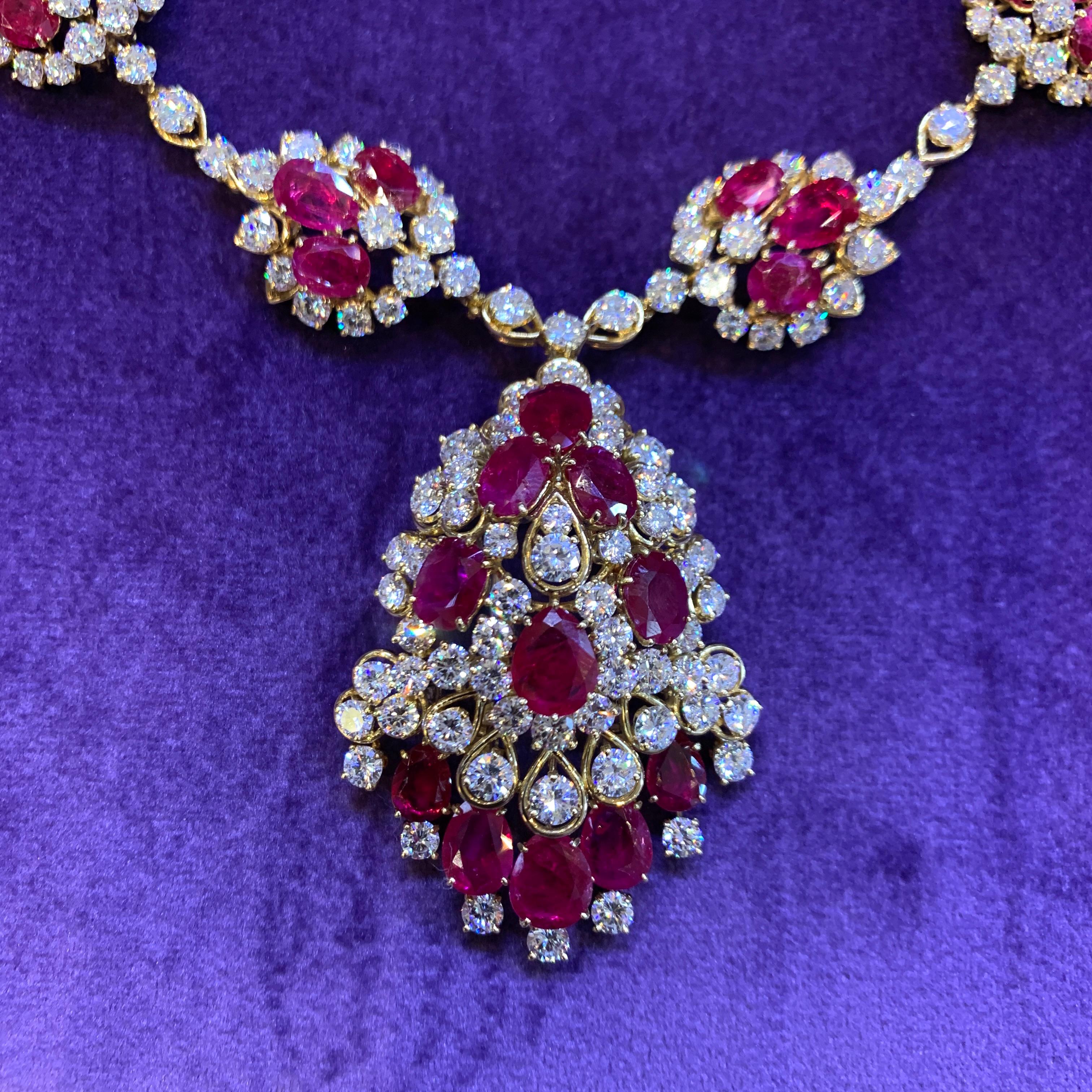 M. Gérard Certified Natural Burmese Ruby Necklace For Sale at 1stDibs ...