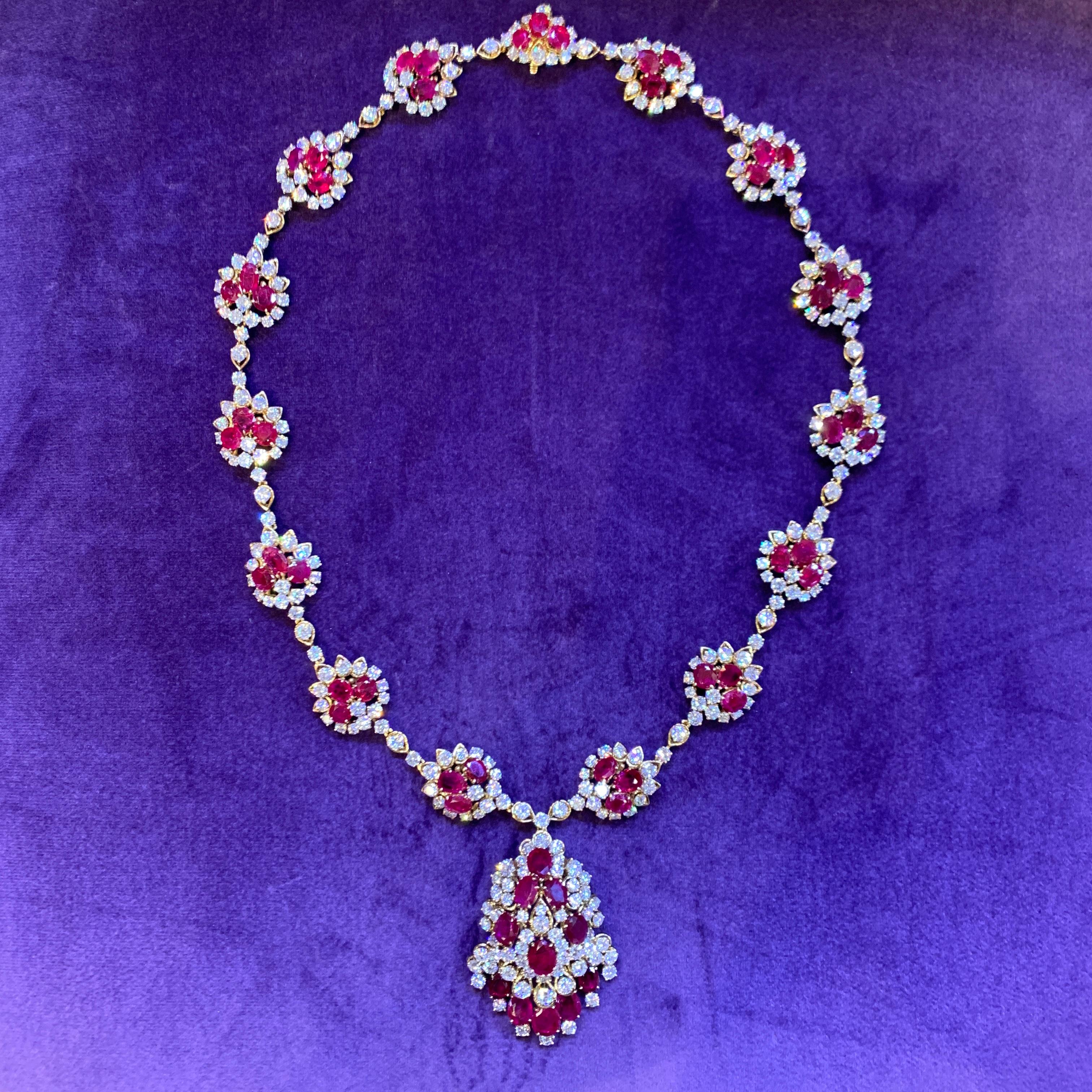 M. Gérard Certified Natural Burmese Ruby Necklace For Sale at 1stDibs ...