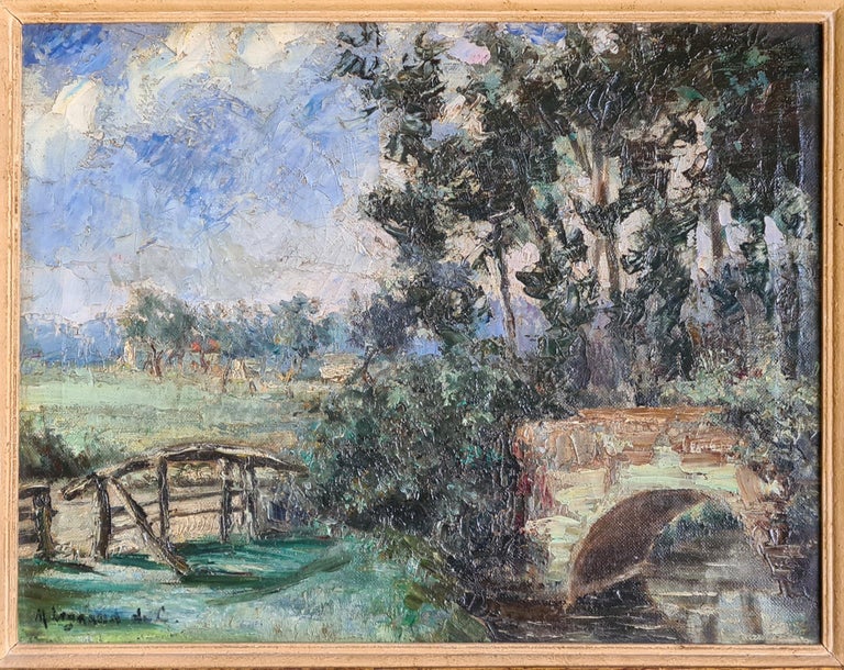 M Legrand de C - The River Bridge, Barbizon School, Circle of Jean ...