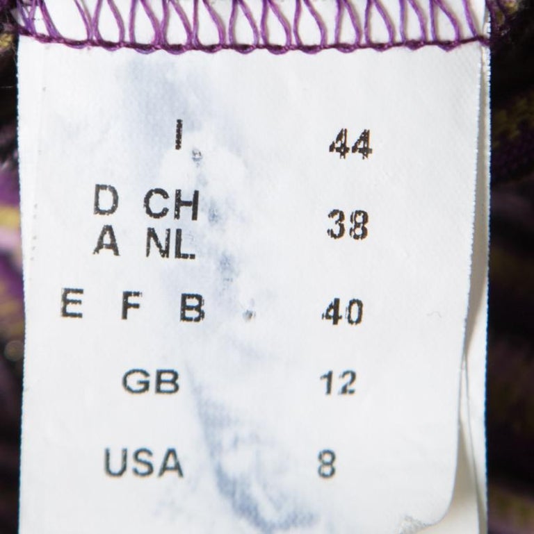 M Missoni Purple Lurex Striped Knit Sleeveless Top and Cardigan Set M For Sale at 1stDibs