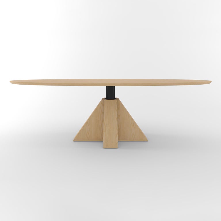 M-Oval Table by Daniel Boddam, 60" x 36", Natural Oak For Sale at 1stDibs