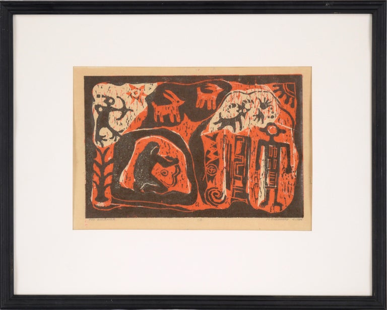 M Sheppard - "The Engraver" Double Layer Woodblock Print For Sale at ...