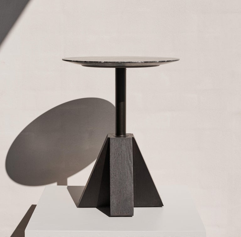 M-Side Table by Daniel Boddam, Smoked or Stained Oak/Grey Marble For ...