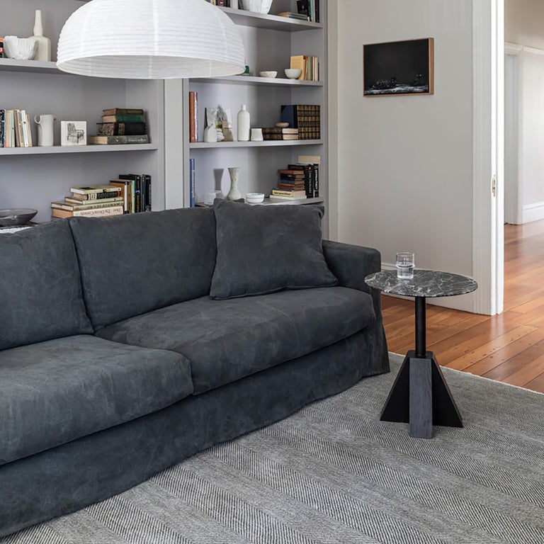 M-Side Table by Daniel Boddam, Smoked or Stained Oak/Grey Marble For ...