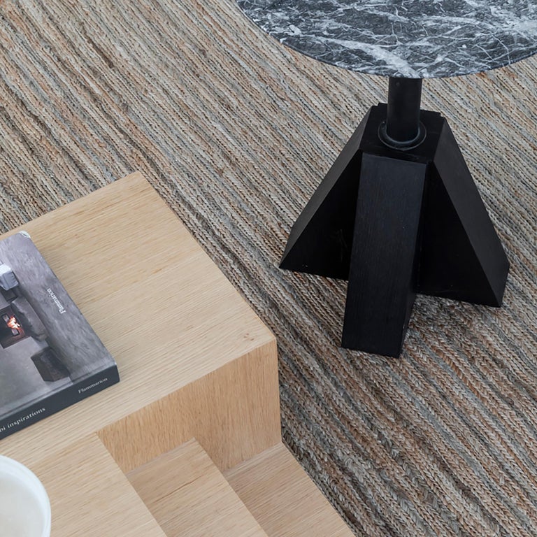 M-Side Table by Daniel Boddam, Smoked or Stained Oak/Grey Marble For ...