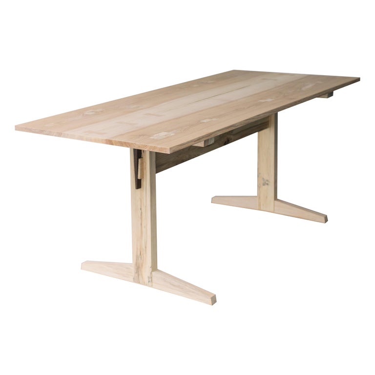 'M' Table - George Nakashima inspired Ash Trestle Table For Sale at 1stDibs