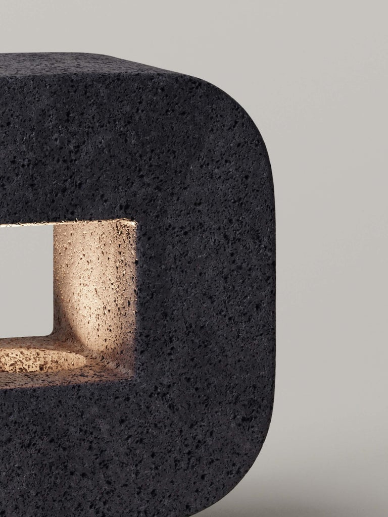 M_004 Table Lamp by Monolith Studio, Lava Rock For Sale at 1stDibs