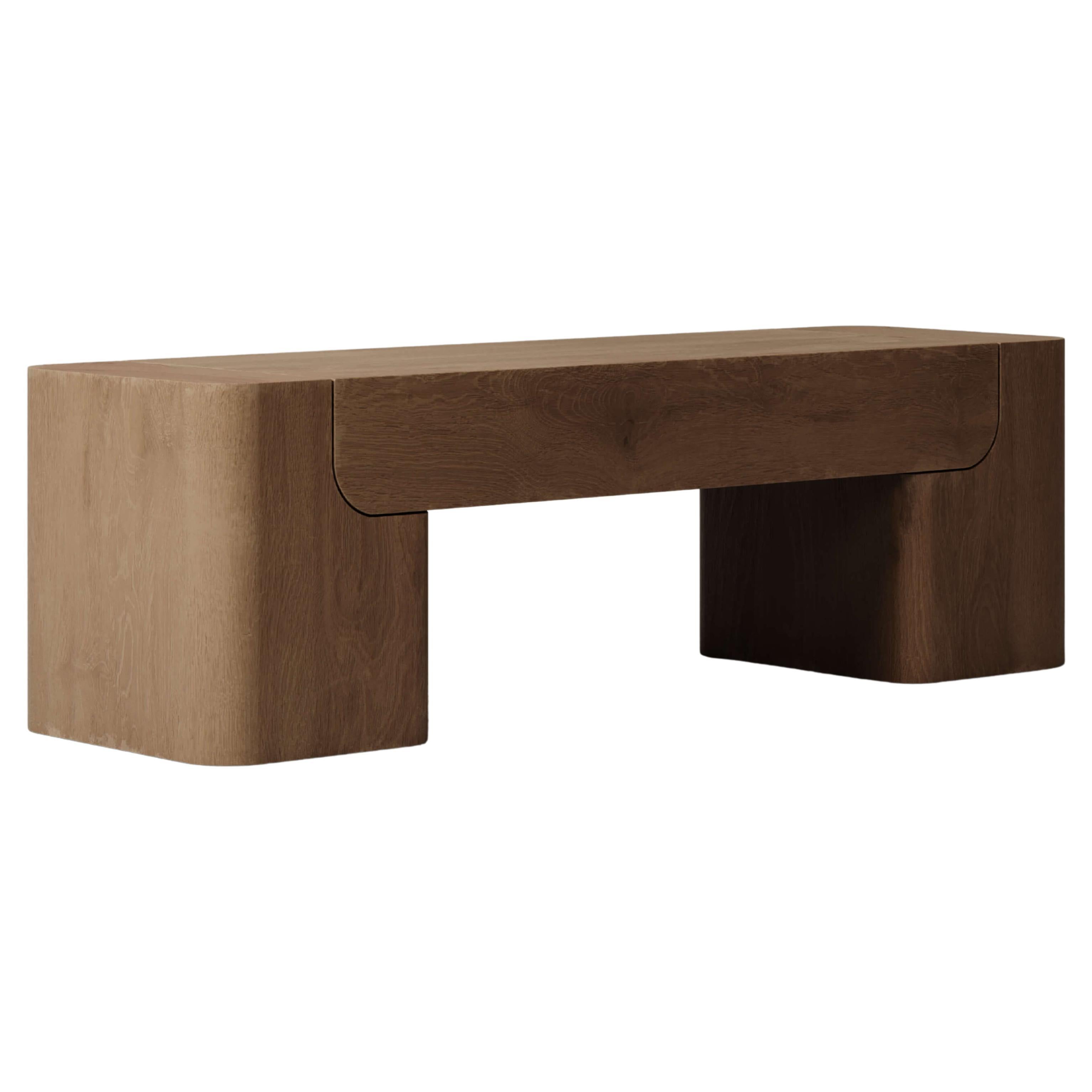 Vernon Entry Bench White Oak with Marble Insert 46"L by Mary Ratcliffe Studio For Sale at ...