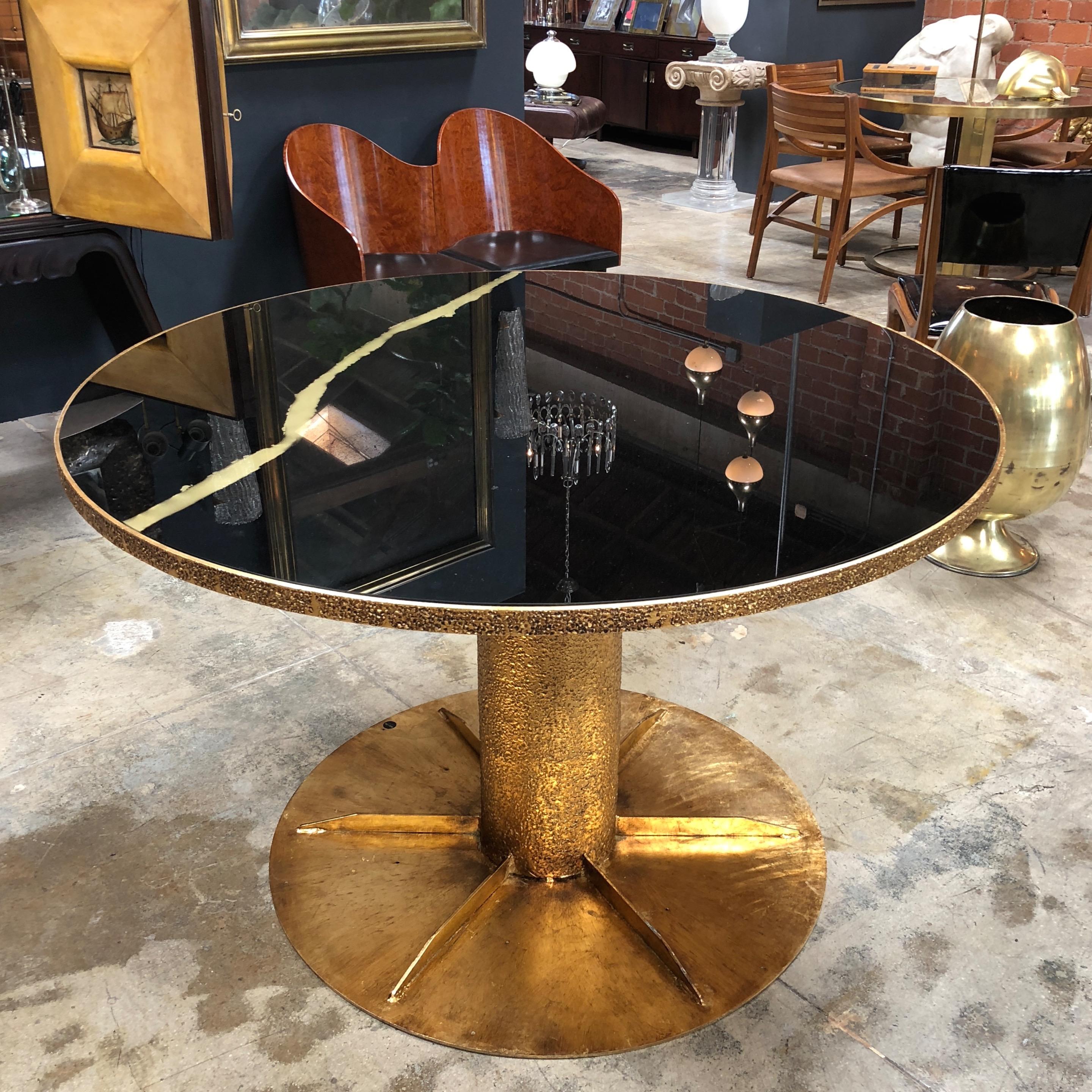 Ma+39 Round Brass and Glass Dining Table, Italy at 1stDibs | round ...