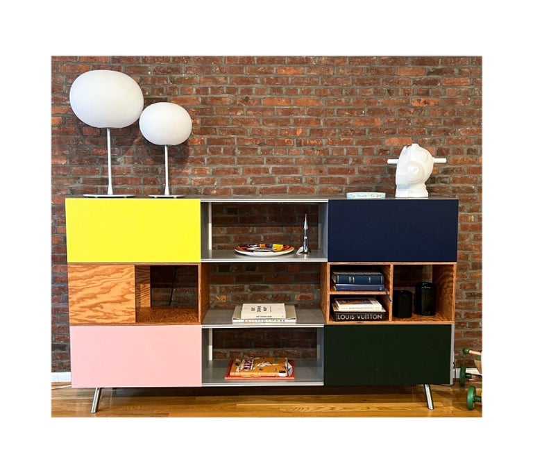 Maarten van Severen for Vitra Pink, Green, Yellow Kast Three-High ...