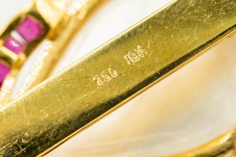 Mabe Pearl Ruby Diamond Gold Ring and Matching Slide Enhancer Pendant ...