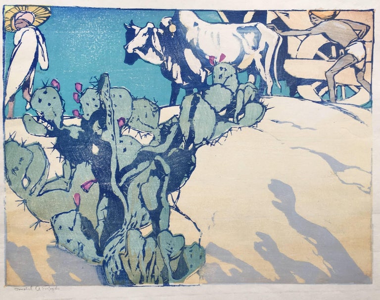 Mabel Allington Royds - Mabel A. Royds Prickly Pear Woodblock print ...