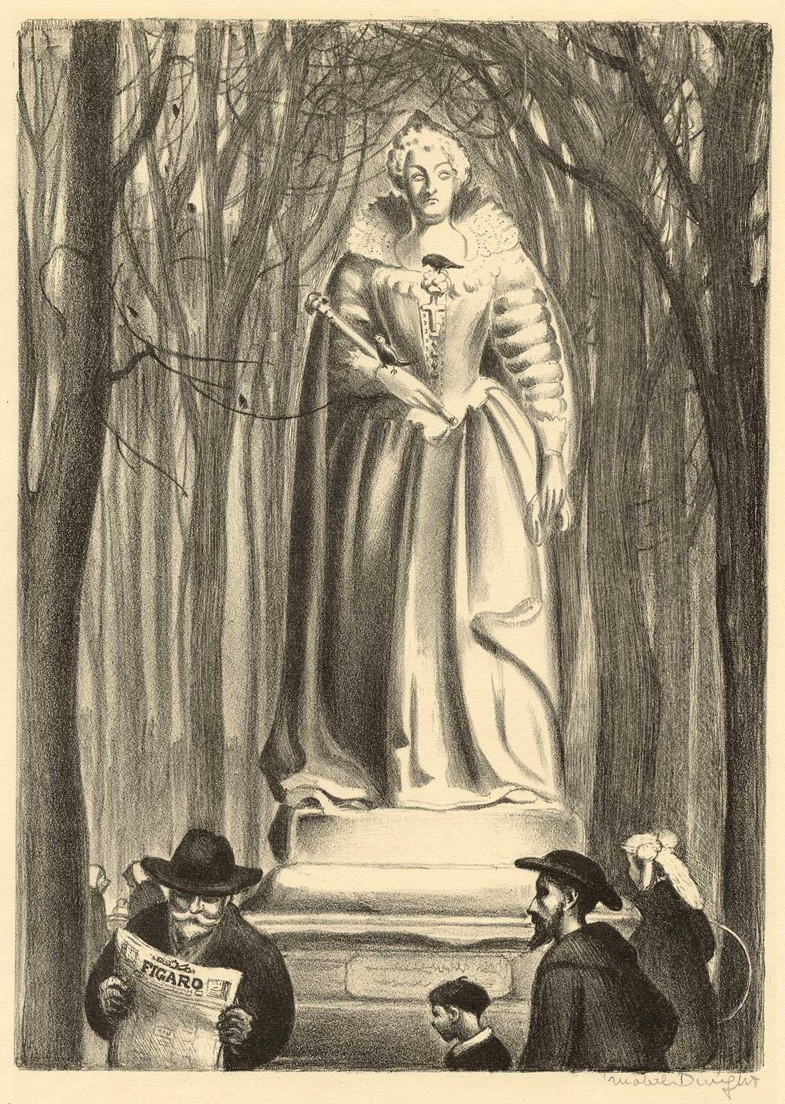 Mabel Dwight - Statue of Ste. Marie de Medici, Luxembourg at 1stDibs ...