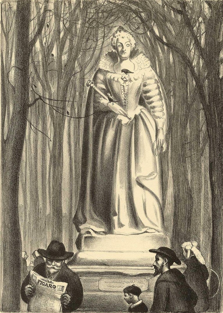 Mabel Dwight - Statue of Ste. Marie de Medici, Luxembourg, Print For ...