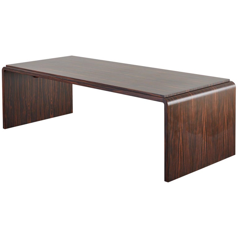 Macassar Ebony Waterfall Cocktail Table by Mattaliano at 1stDibs