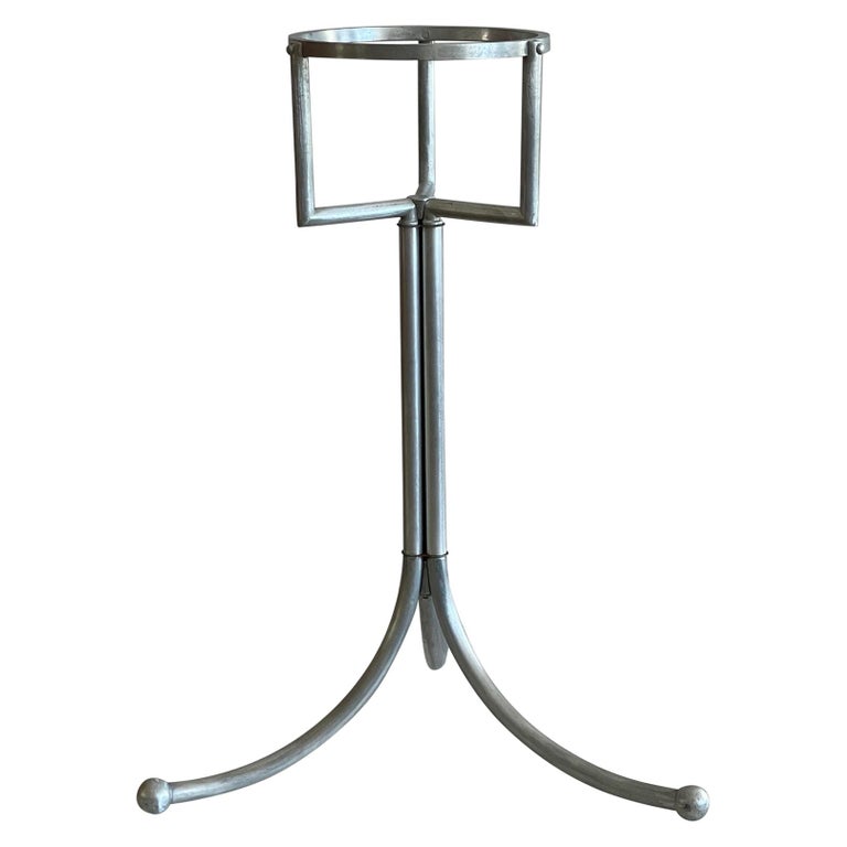 Machine Age Aluminum Ice Bucket Stand For Sale at 1stDibs