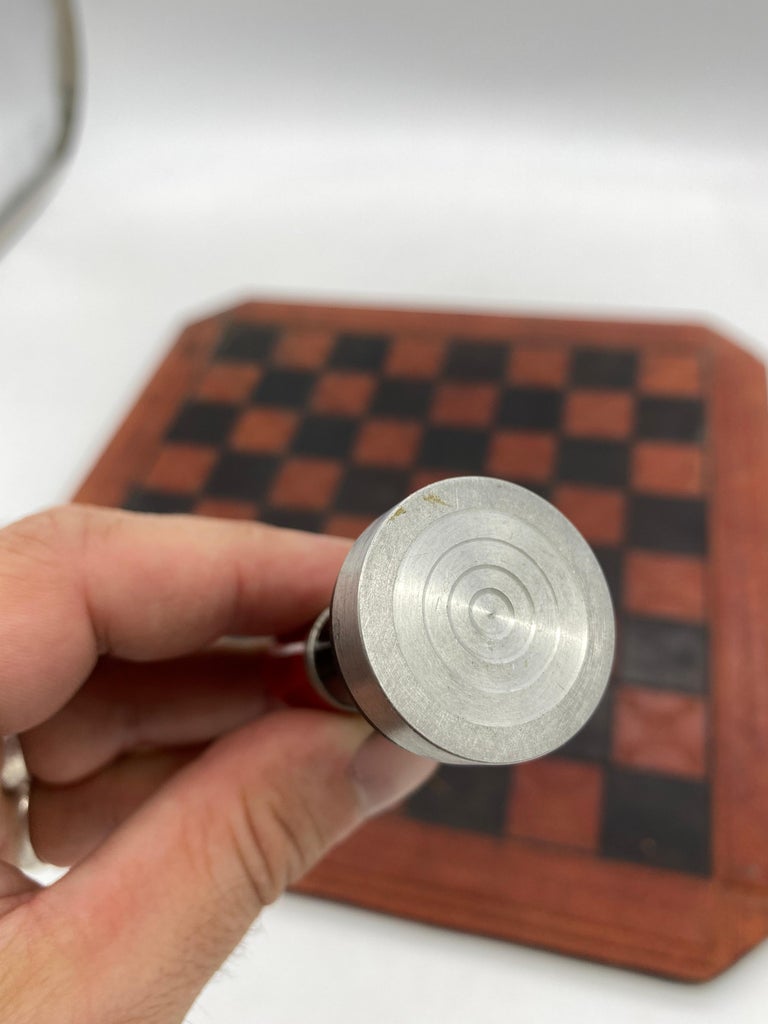 Machine Age Art Deco Bakelite Chess Set w/ Machined Alumminum Bases For ...