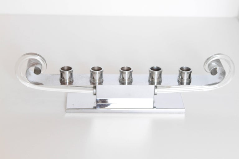 Machine Age Deco Candelabrum James Amster for Carol Stupell w/ Original ...