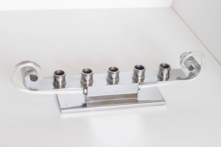 Machine Age Deco Candelabrum James Amster for Carol Stupell w/ Original ...