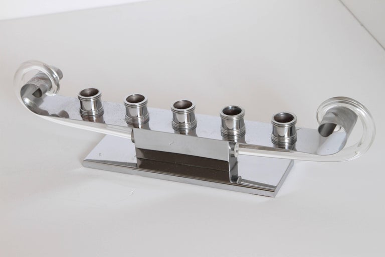 Machine Age Deco Candelabrum James Amster for Carol Stupell w/ Original ...