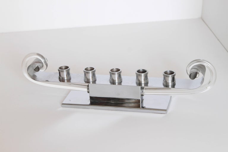 Machine Age Deco Candelabrum James Amster for Carol Stupell w/ Original ...