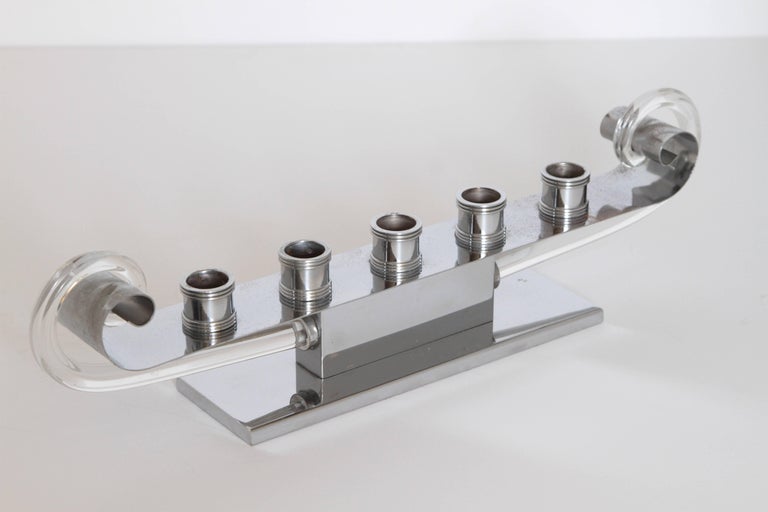 Machine Age Deco Candelabrum James Amster for Carol Stupell w/ Original ...