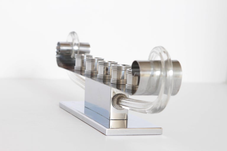 Machine Age Deco Candelabrum James Amster for Carol Stupell w/ Original ...