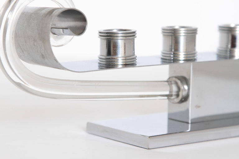 Machine Age Deco Candelabrum James Amster for Carol Stupell w/ Original ...