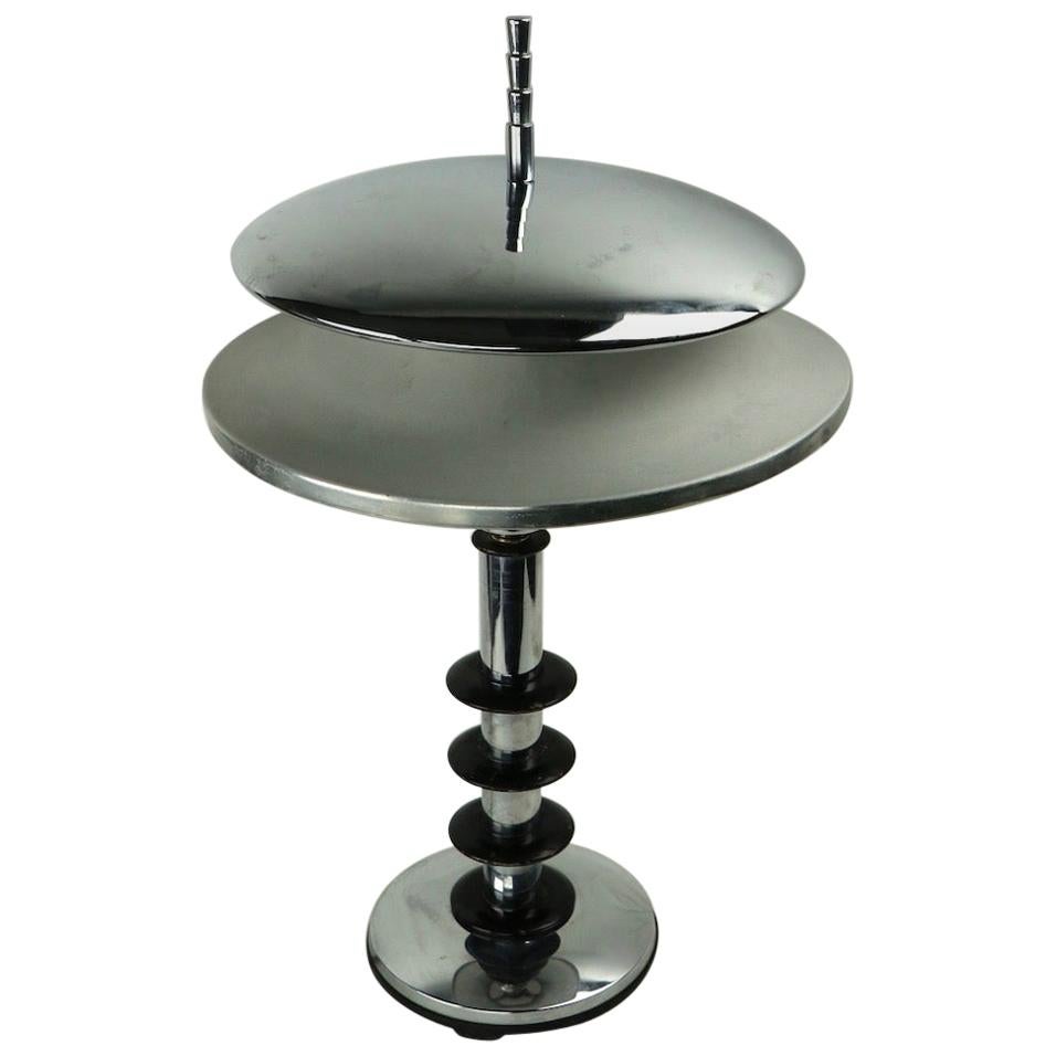 Machine Age Aluminum and Glass Table For Sale at 1stDibs