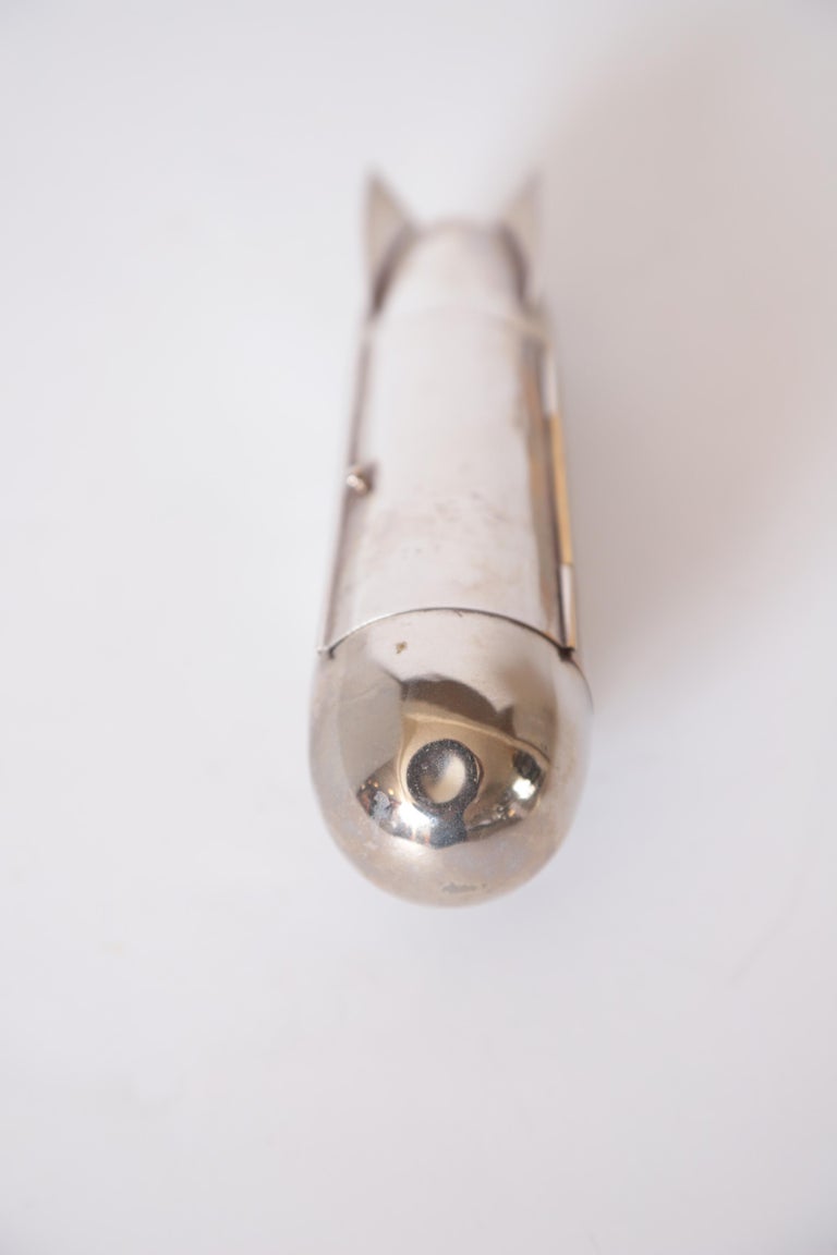 Machine Age Art Deco Chrome Zeppelin Cigarette Holder or Trinket Box at ...