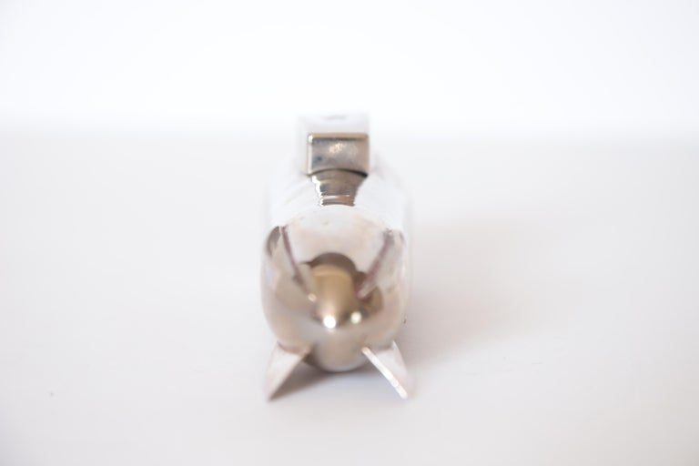 Machine Age Art Deco Chrome Zeppelin Cigarette Holder or Trinket Box at ...