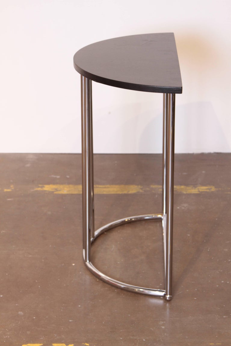Machine Age Art Deco Demilune Console Table, Royalchrome Royal Metal ...