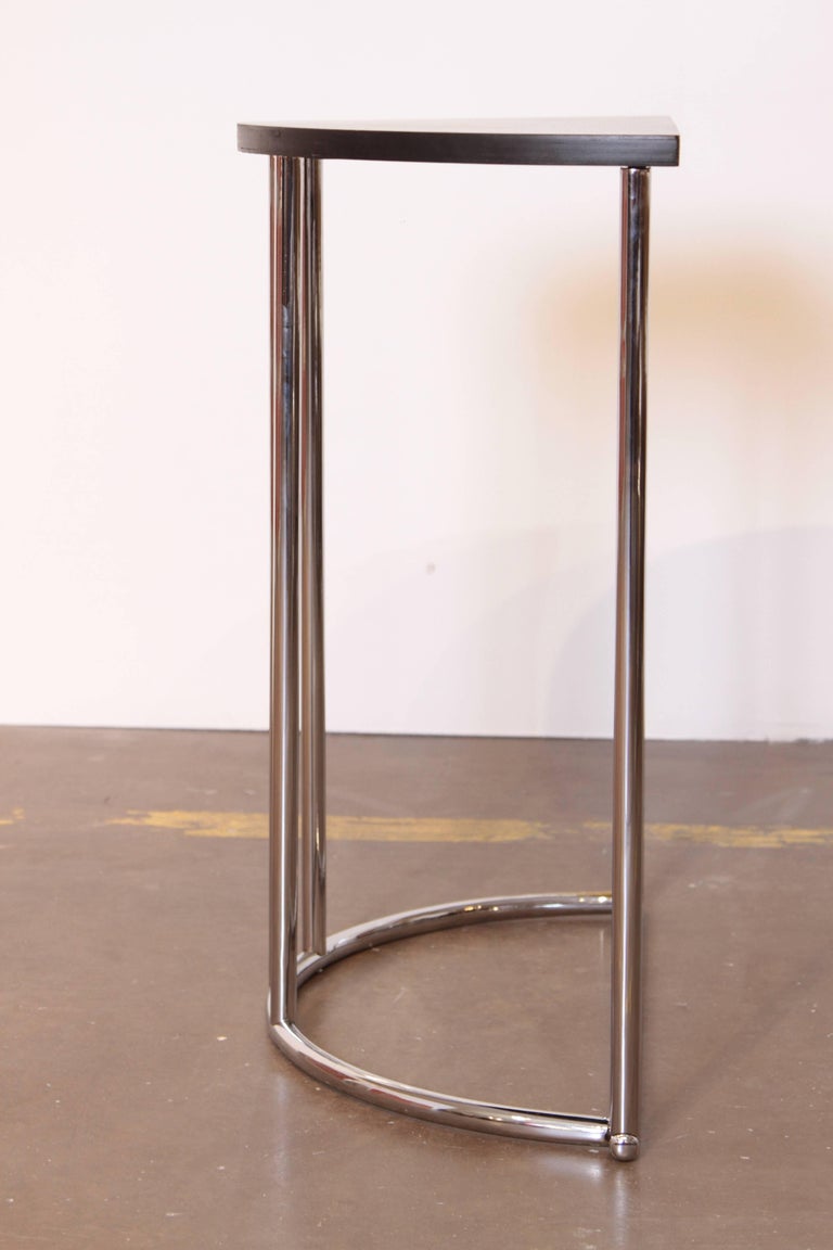 Machine Age Art Deco Demilune Console Table, Royalchrome Royal Metal ...
