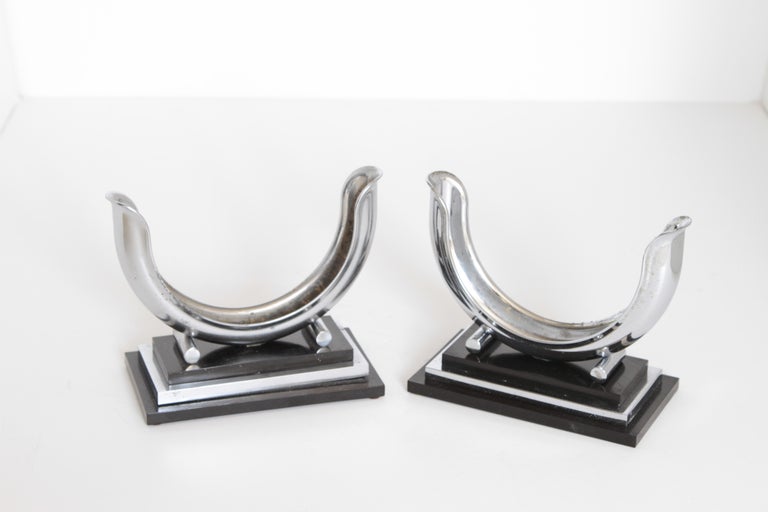 Machine Age Art Deco Dole Valve "U" Shaped Streamline Candlestick ...
