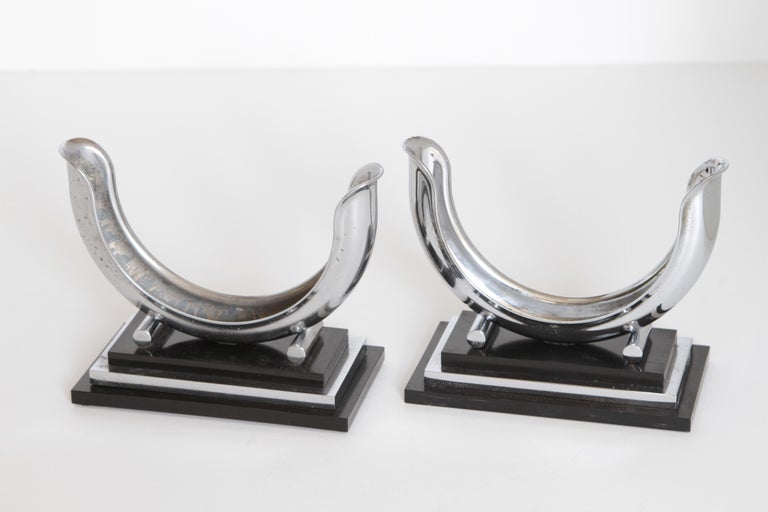 Machine Age Art Deco Dole Valve "U" Shaped Streamline Candlestick ...